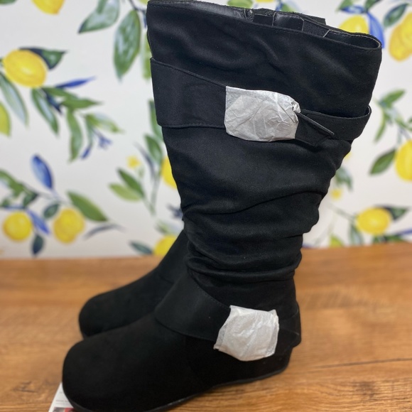 Journee Collection | Shoes | Journee Collection Black Faux Suede Zip Up ...